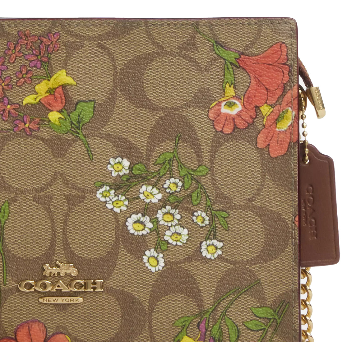 Buy Coach Slim Crossbody Bag In Signature Canvas With Floral Print in ...