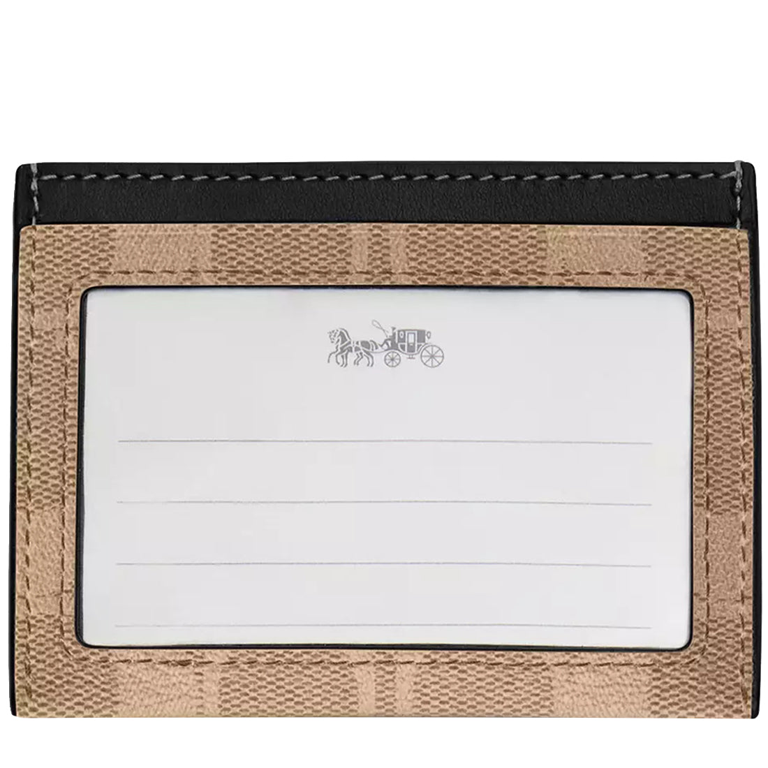 Buy Coach Slim Id Card Case In Signature Canvas in Tan/ Black CW366 ...