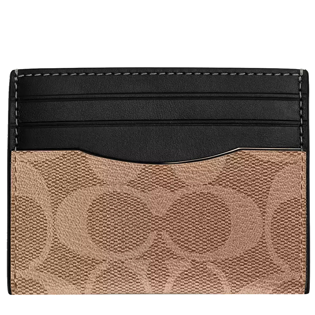 Buy Coach Slim Id Card Case In Signature Canvas in Tan/ Black CW366 ...