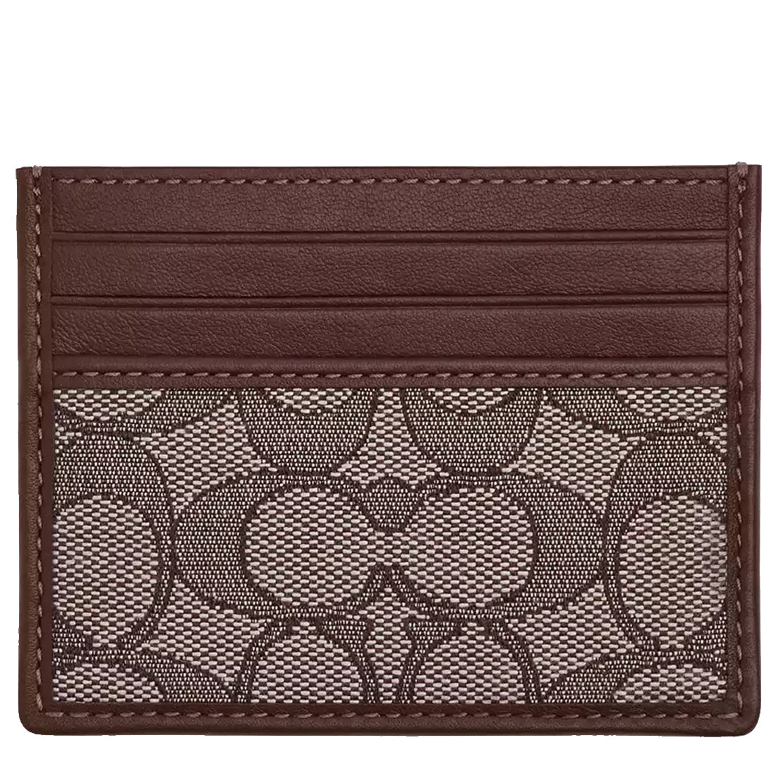 Buy Coach Slim Id Card Case In Signature Jacquard in Oak/ Maple CU117 ...