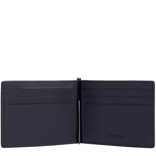 Buy Coach Slim Money Clip Billfold Wallet In Signature Canvas in Denim ...