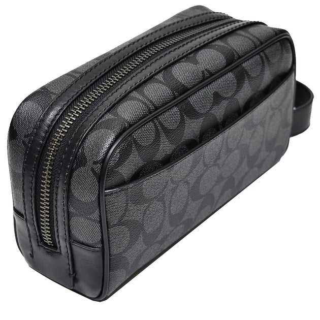 Buy Coach Travel Kit Bag In Signature Canvas In Charcoal/ Black 2515 ...