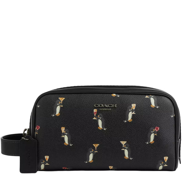 Coach Small Travel Kit Bag With Penguin Print - Black Multi CCP95 ...