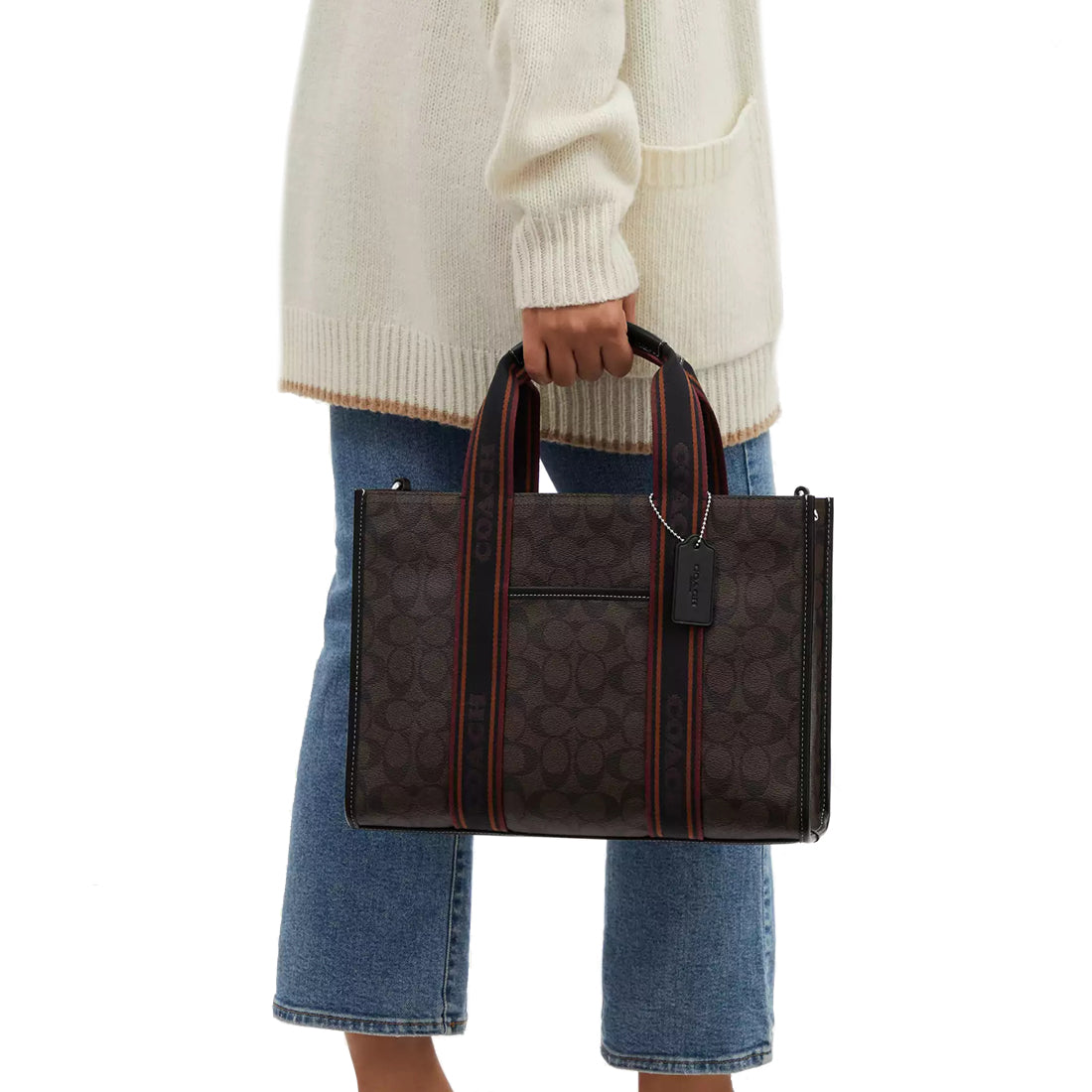 Buy Coach Smith Tote Bag In Signature Canvas in Brown/ Multi CN058 ...
