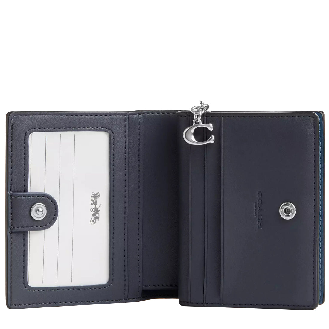 Buy Coach Snap Wallet In Signature Canvas in Dark Denim CAP13 Online in ...