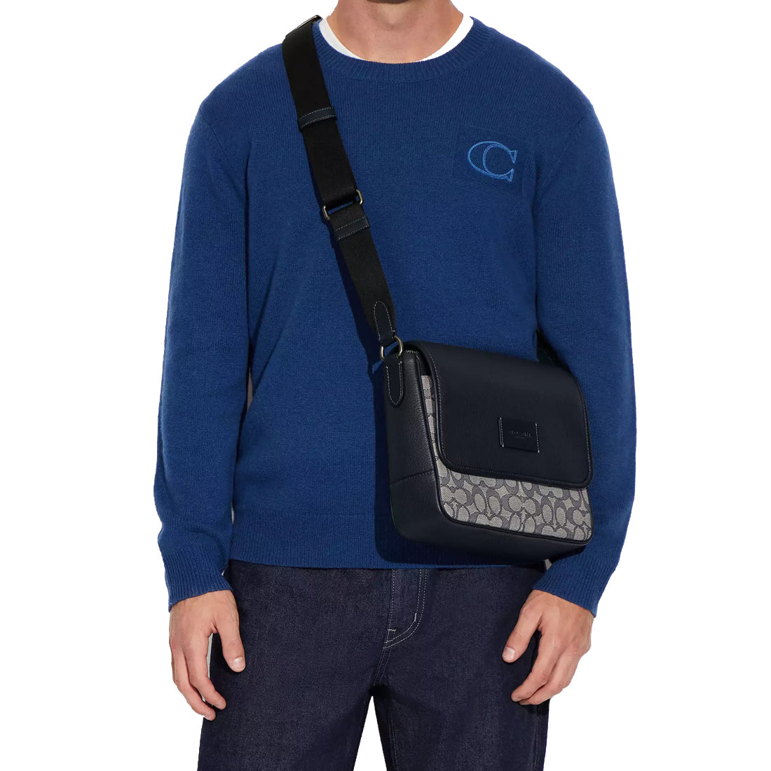 Buy Coach Sprint Map Bag 25 In Signature Jacquard in Navy/ Midnight ...