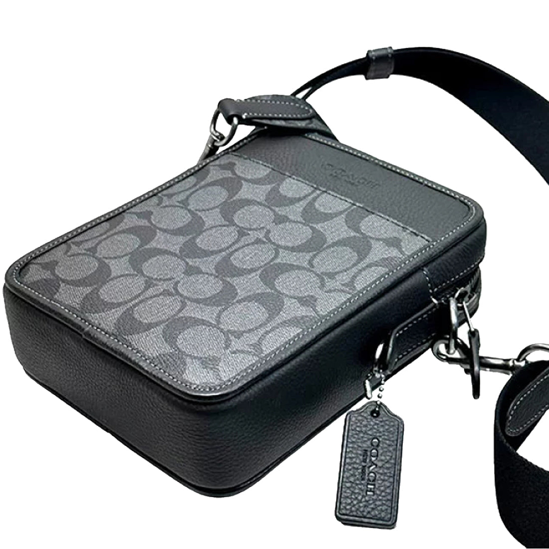 Buy Coach Sullivan Crossbody Bag in Signature Canvas in Charcoal/ Black ...