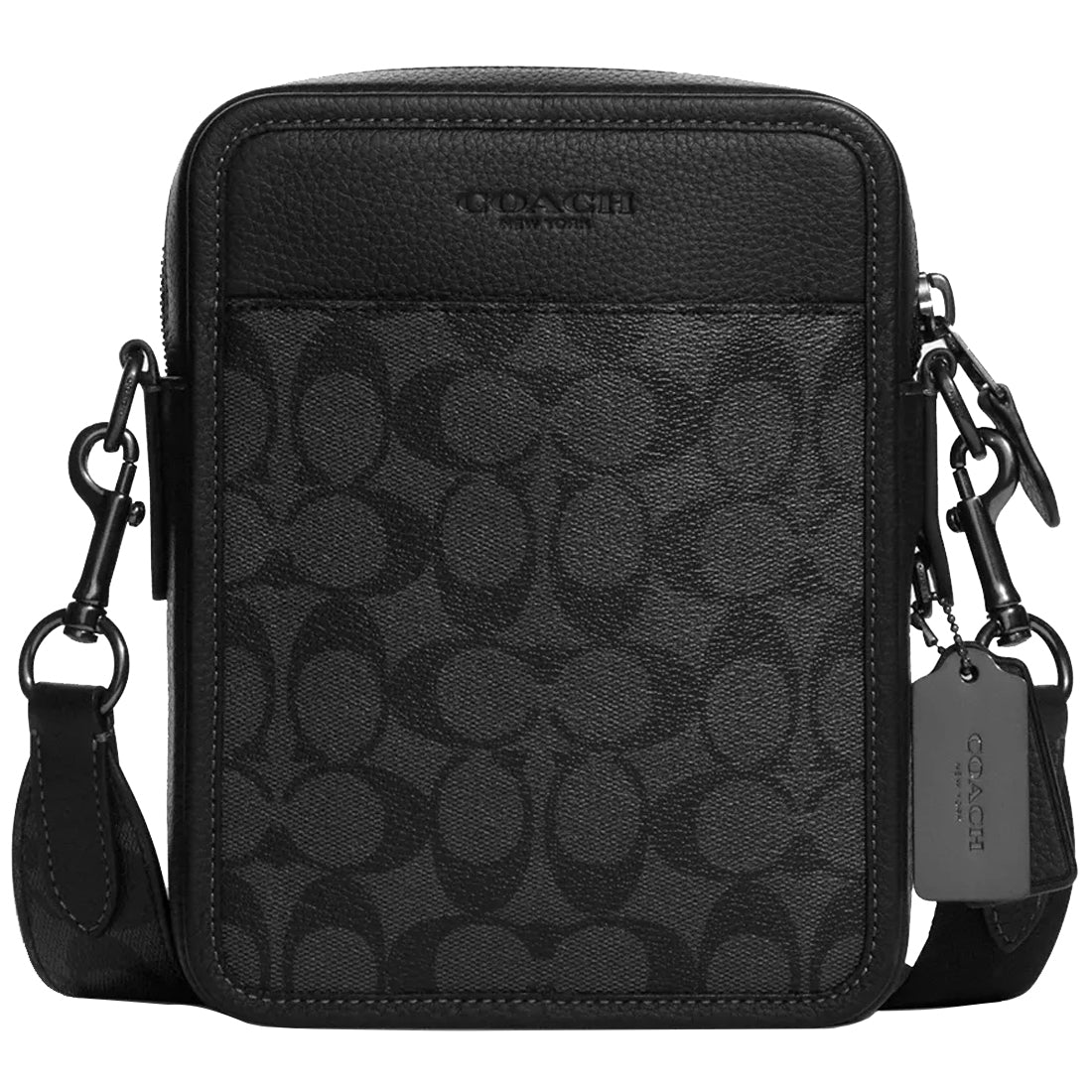 Buy Coach Sullivan Crossbody Bag in Signature Canvas in Charcoal/ Black ...