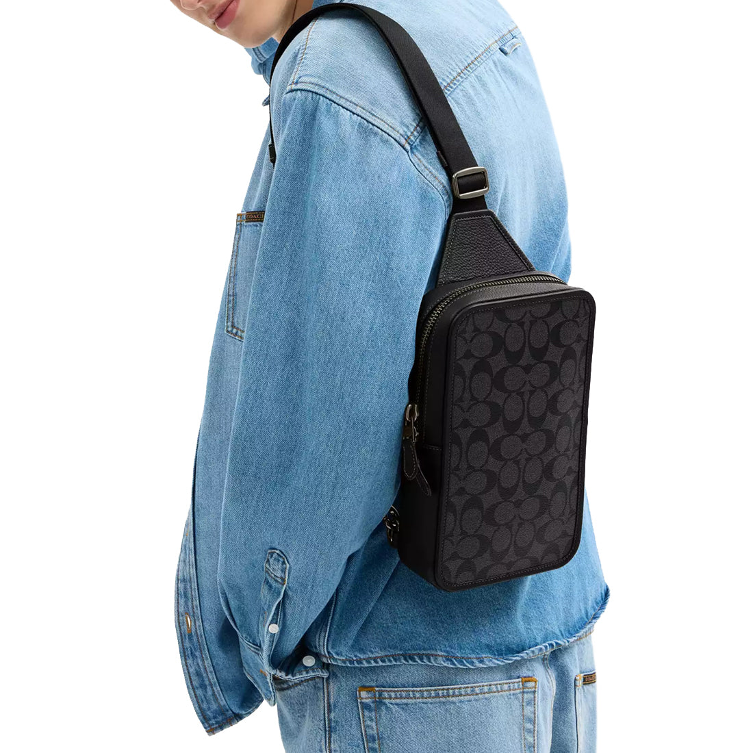 Buy Coach Sullivan Pack Bag In Signature Canvas in Charcoal/ Black ...