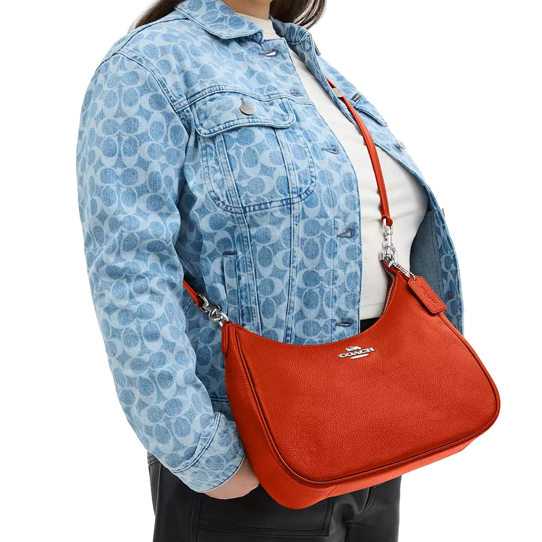 Buy Coach Teri Hobo Bag in Deep Orange CV935 Online in Singapore ...