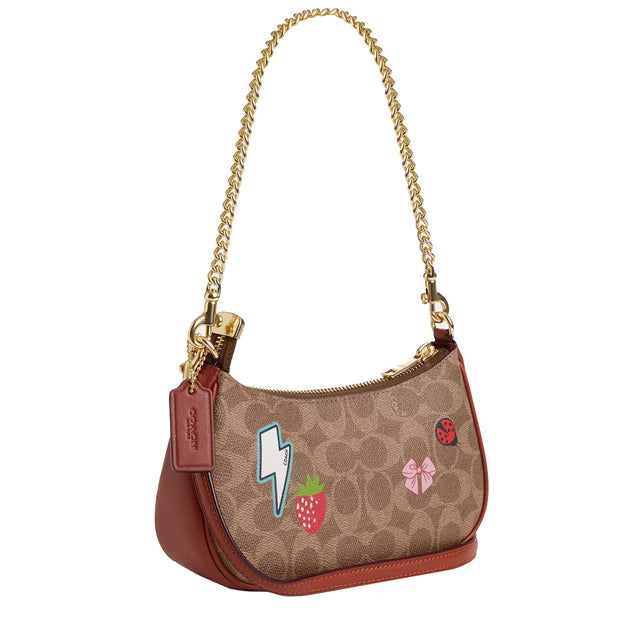 Buy Coach Teri Mini Crossbody Bag In Signature Canvas With Sticker ...