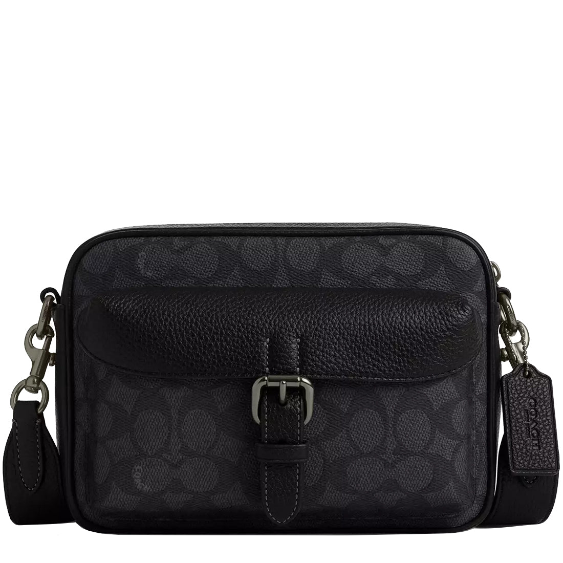 Buy Coach Warner Crossbody Bag In Signature Canvas in Charcoal/ Black ...