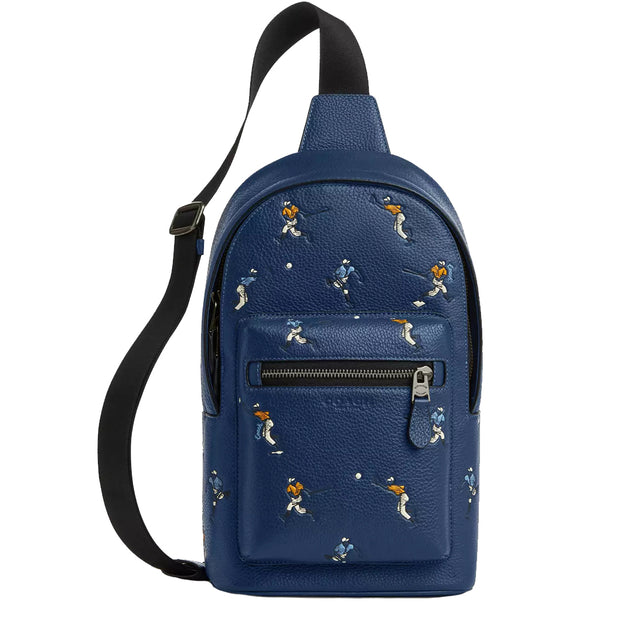 Buy Coach West Pack Bag With Baseball Print in Deep Blue Multi CAX48 ...