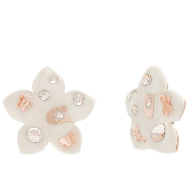 Buy Coach Wildflower Resin Stud Earrings in Rose Gold/ Chalk CL135 ...