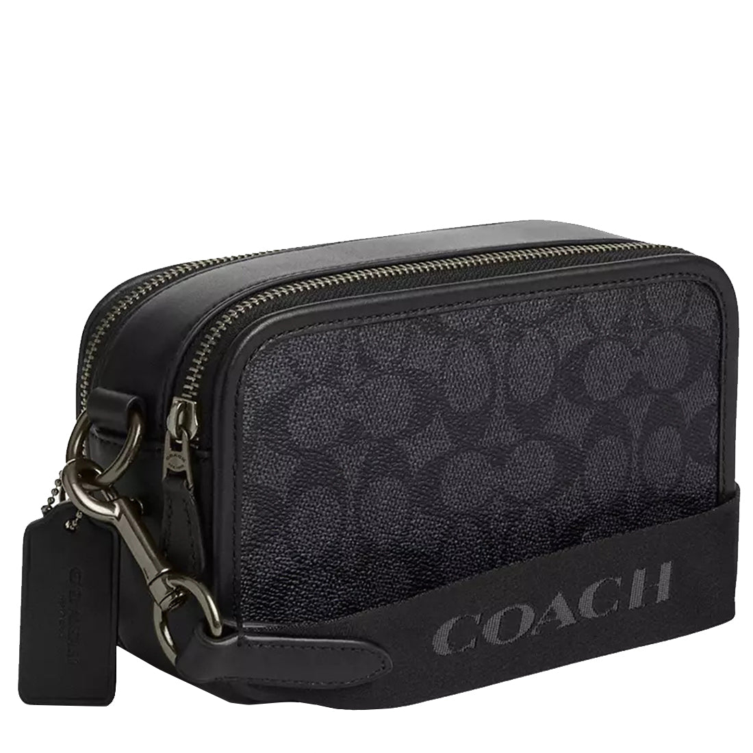 Buy Coach Wyatt Crossbody Bag In Signature Canvas in Charcoal/ Black ...