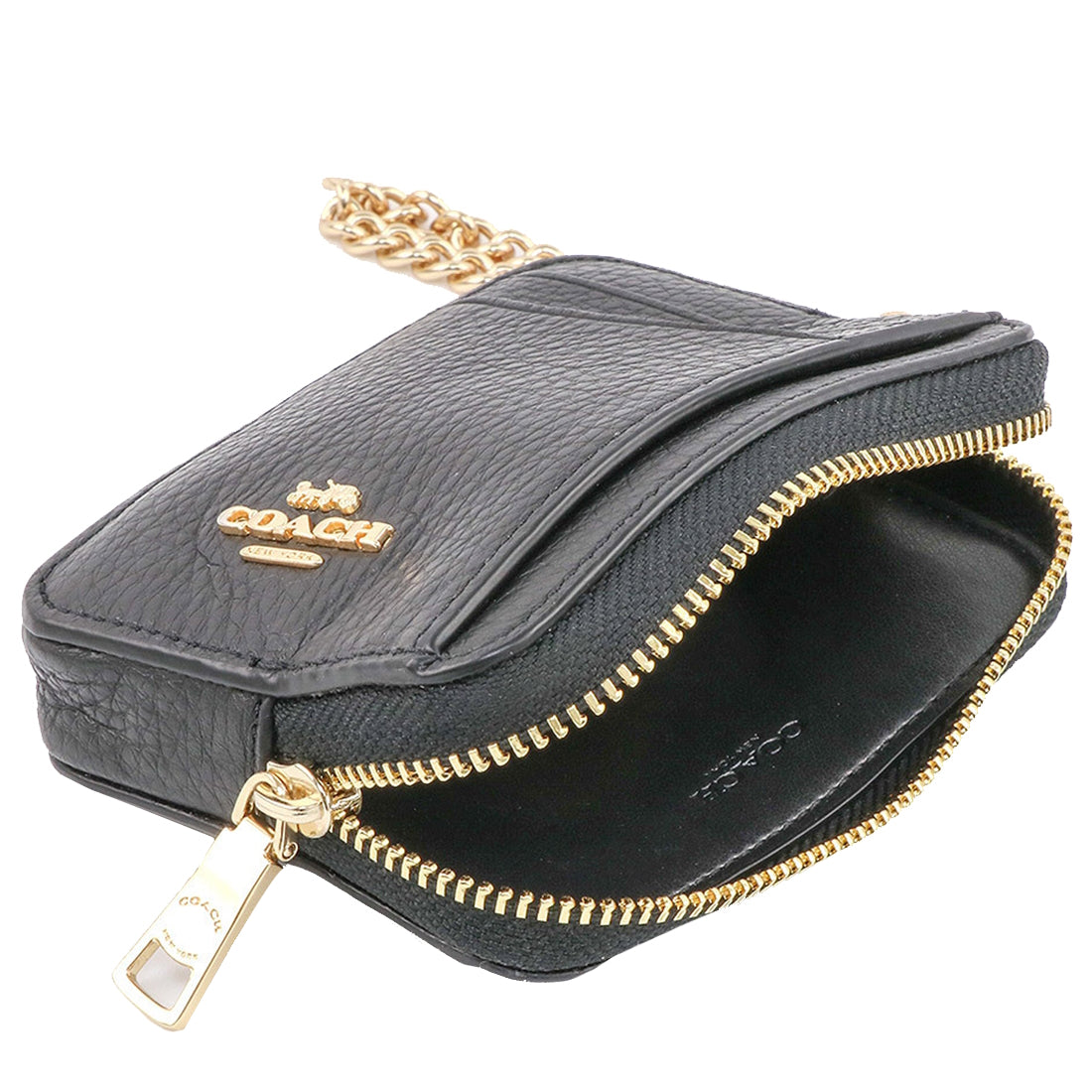 Coach Zip Card Case in Black 6303 – PinkOrchard.com