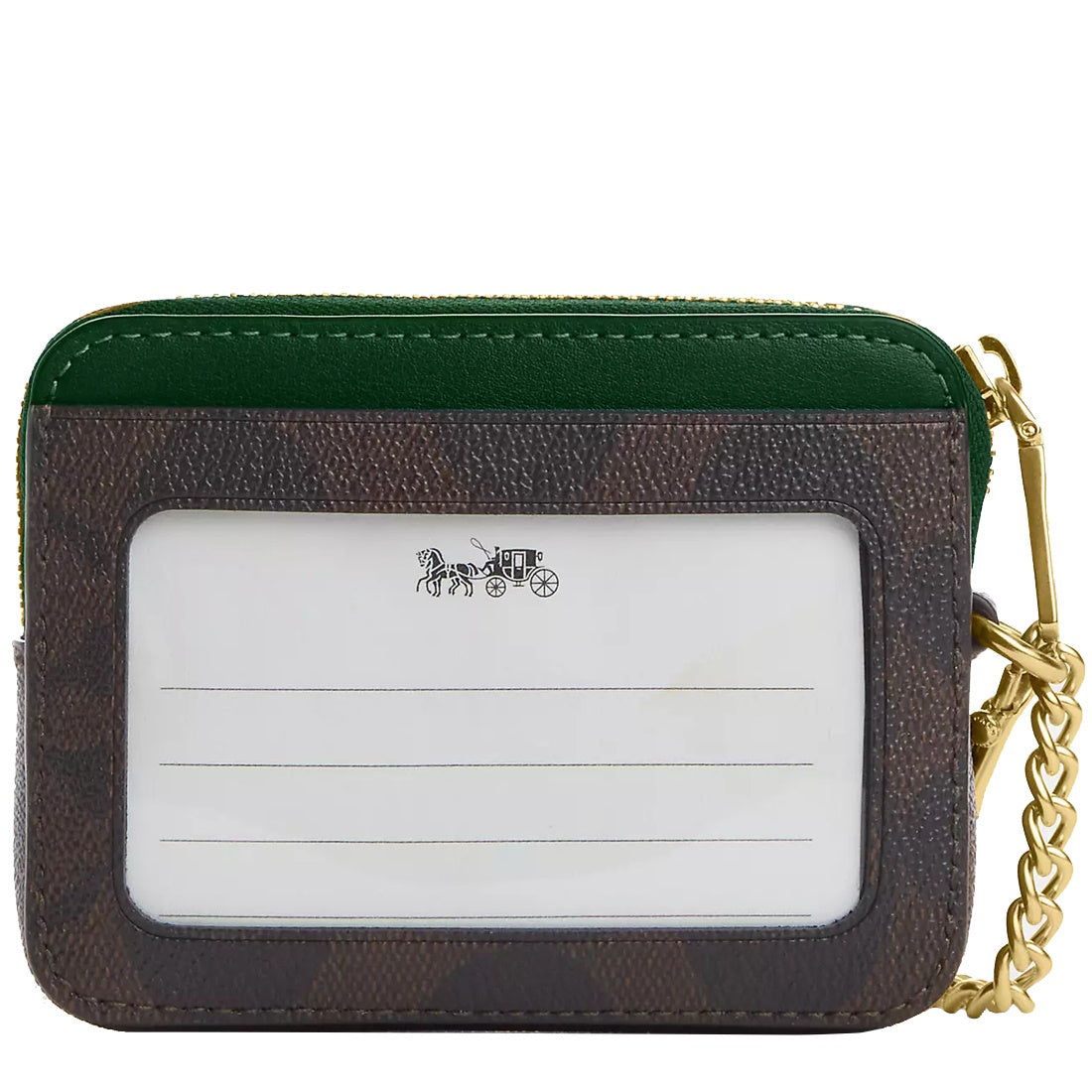 Buy Coach Zip Card Case In Signature Canvas in Brown/ Dark Pine C0058 ...