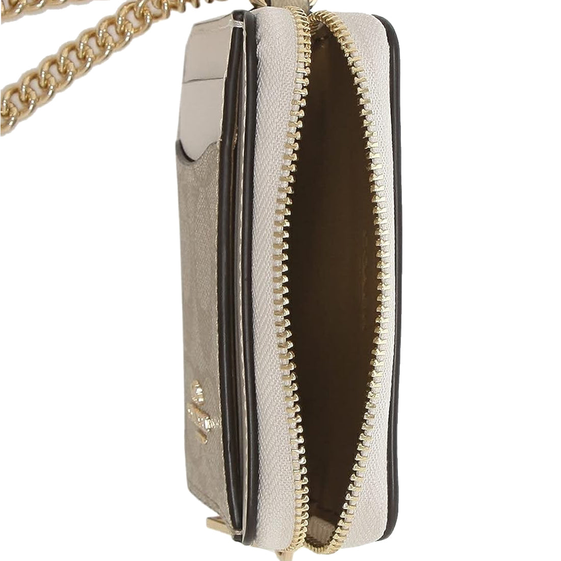 Buy Coach Zip Card Case In Signature Canvas in Light Khaki/ Chalk C0058 ...