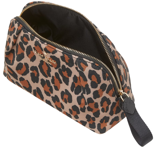 Buy Kate Spade Chelsea Spotted Leopard Cosmetic Bag in Brown Multi ...