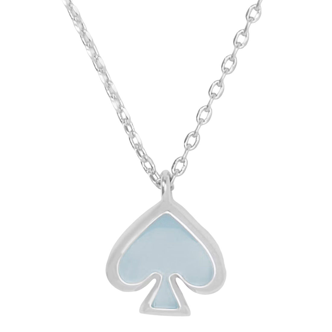 Kate Spade Everyday Spade Enamel Mini Pendant Necklace o0ru3073 Crisp ...