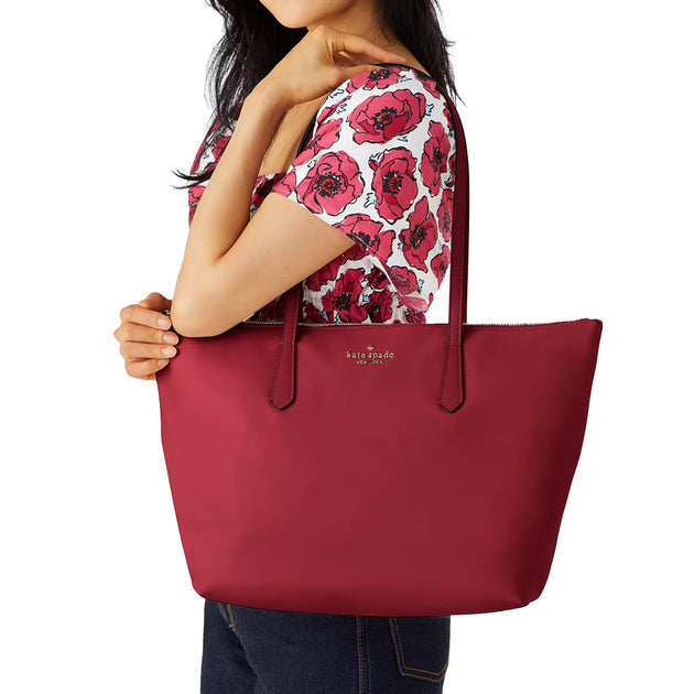 Buy Kate Spade Kitt Nylon Large Tote Bag in Blackberry Preserves kc455 ...