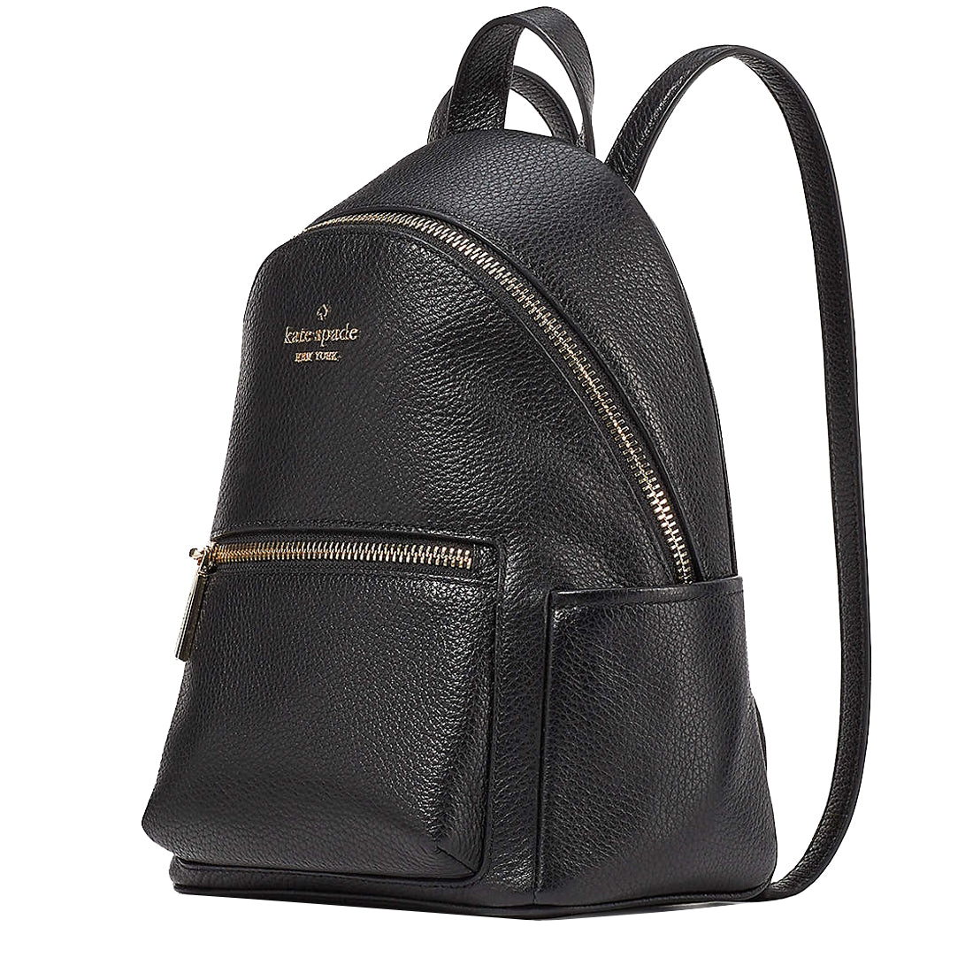 Buy Kate Spade Leila Pebbled Leather Mini Dome Backpack Bag in Black ...