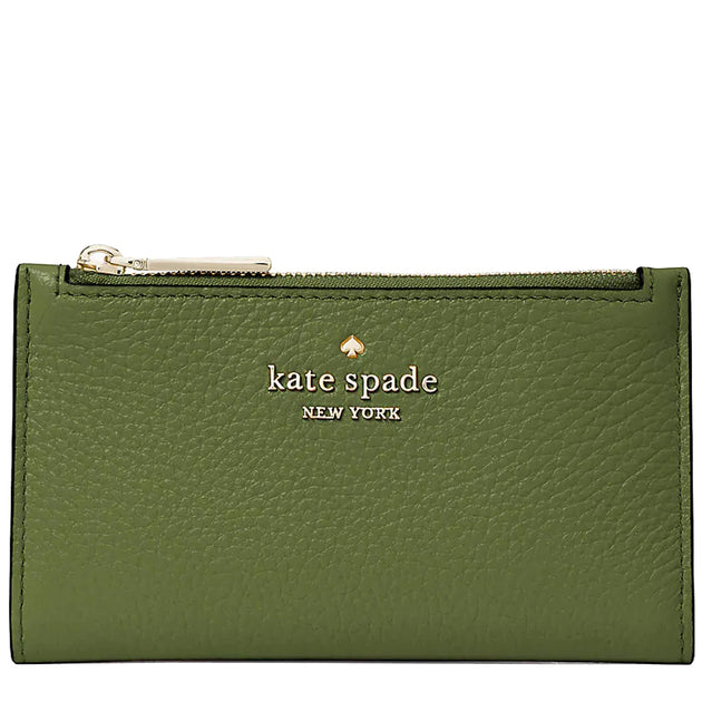 Kate Spade Leila Small Slim Bifold Wallet in Kelp Forest wlr00395 ...