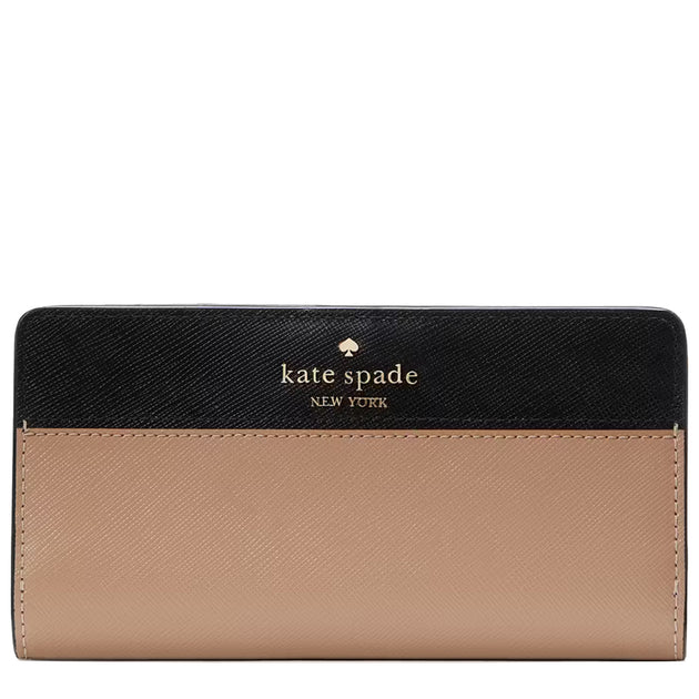 Buy Kate Spade Madison Colorblock Large Slim Bifold Wallet in Toasted ...