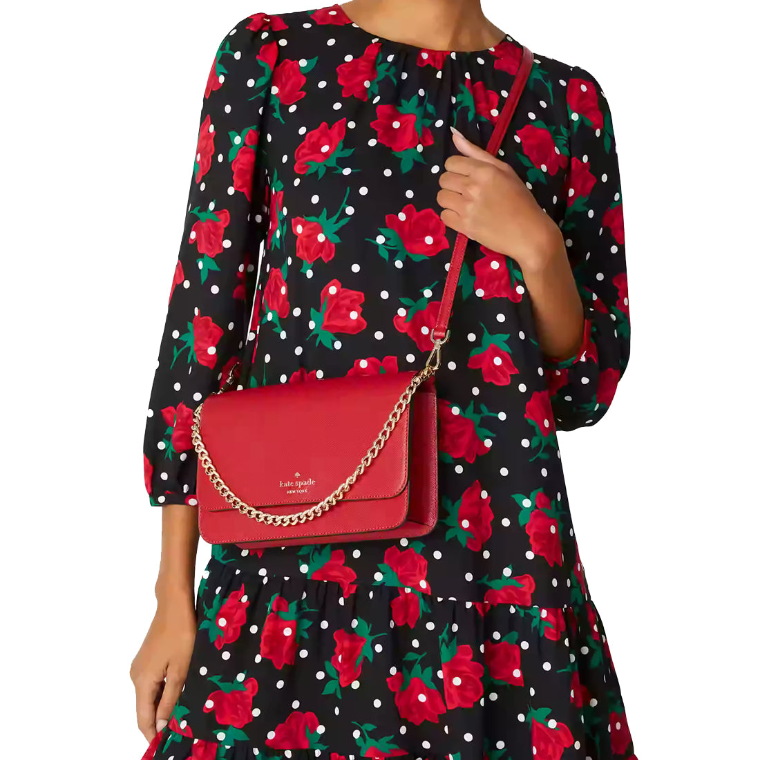 Buy Kate Spade Madison Flap Convertible Crossbody Bag in Candied Cherry ...