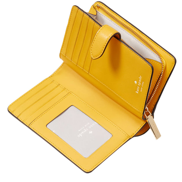 Buy Kate Spade Madison Medium Compact Bifold Wallet in Dafodil KC580 ...