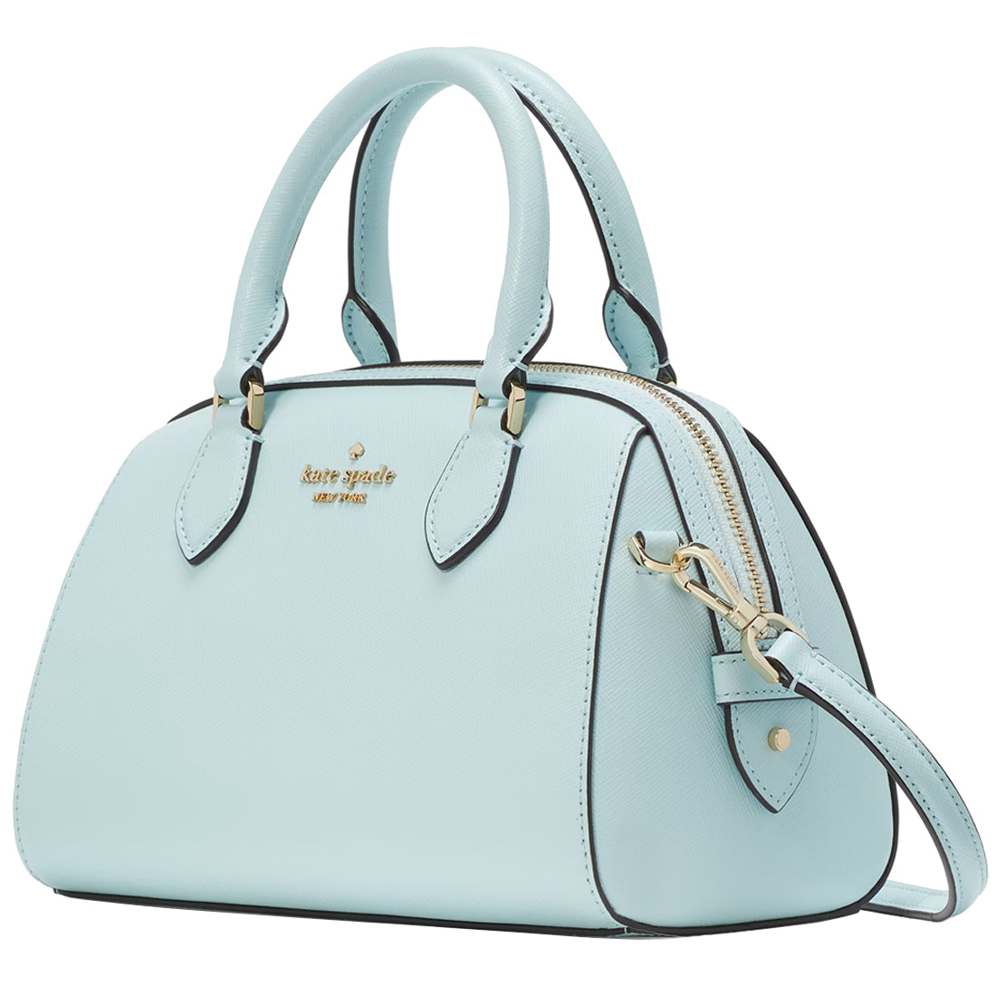 Buy Kate Spade Madison Saffiano Leather Duffle Crossbody Bag in Blue ...