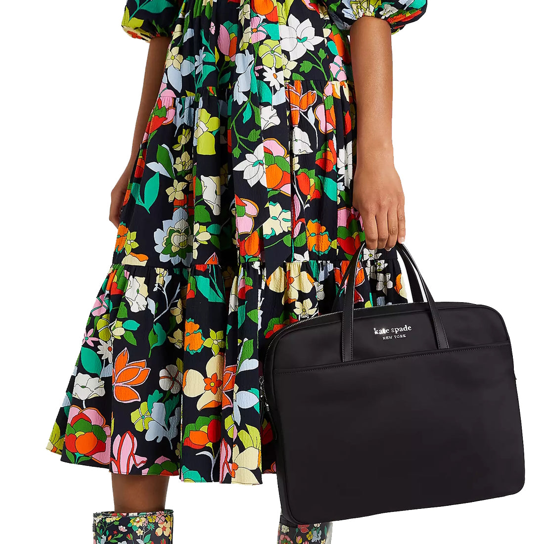 Buy Kate Spade Sam KSNYL Nylon Universal Laptop Bag in Black KB334 ...
