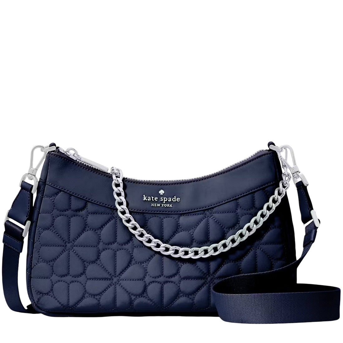Kate Spade Spade Flower Quilted Fabric Convertible Crossbody Bag KK077 ...