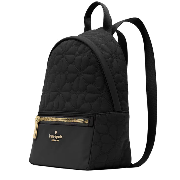 Buy Kate Spade Spade Flower Quilted Fabric Small Backpack Bag in Black ...
