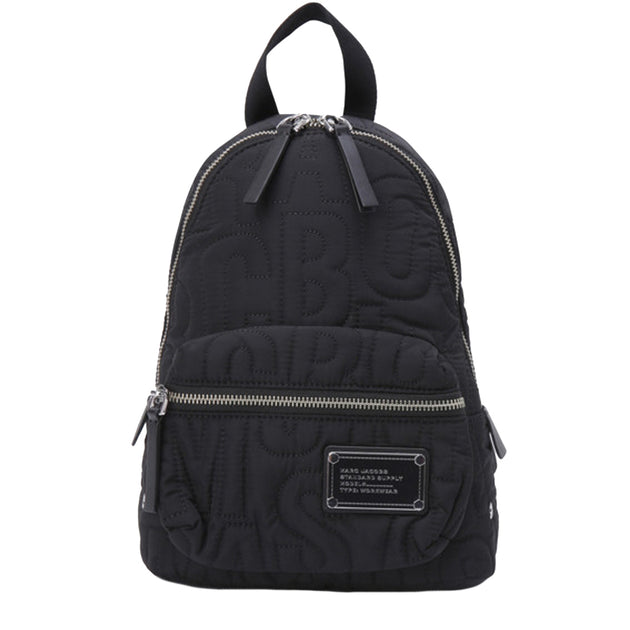 Buy Marc Jacobs Nylon Jumbled Logo Workwear Backpack Bag in Black ...
