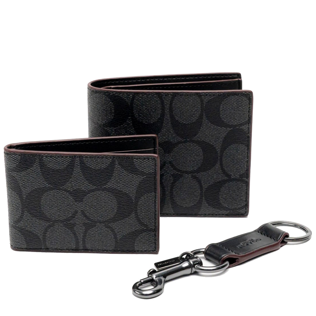 Buy Coach Boxed 3 In 1 Wallet Gift Set In Signature Canvas in Black ...