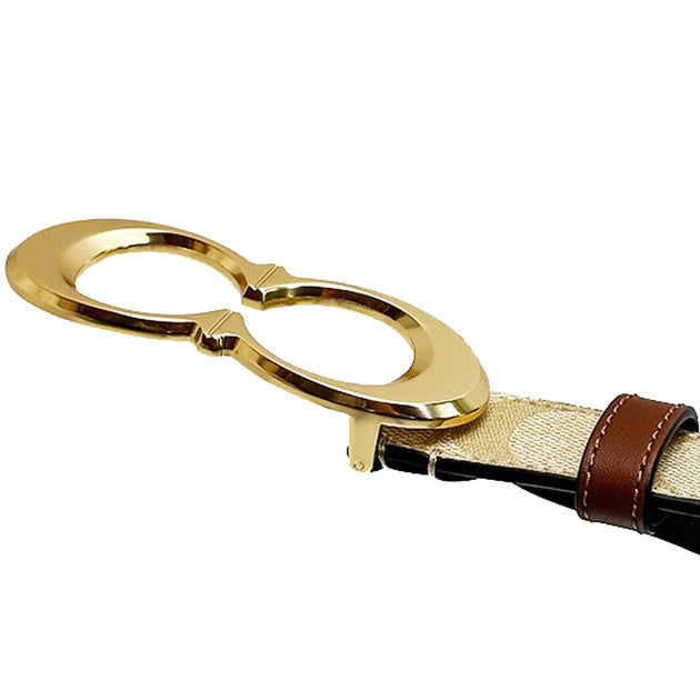 Buy Coach Signature Buckle Belt, 25 Mm in Khaki/ Saddle CA516 Online in ...