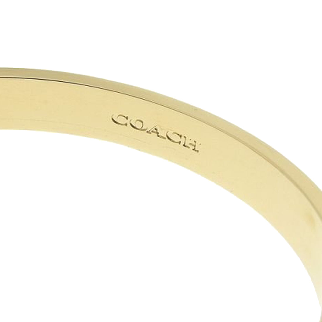 Buy Coach Signature Enamel Hinged Bangle Bracelet in Gold/ White CI904 ...