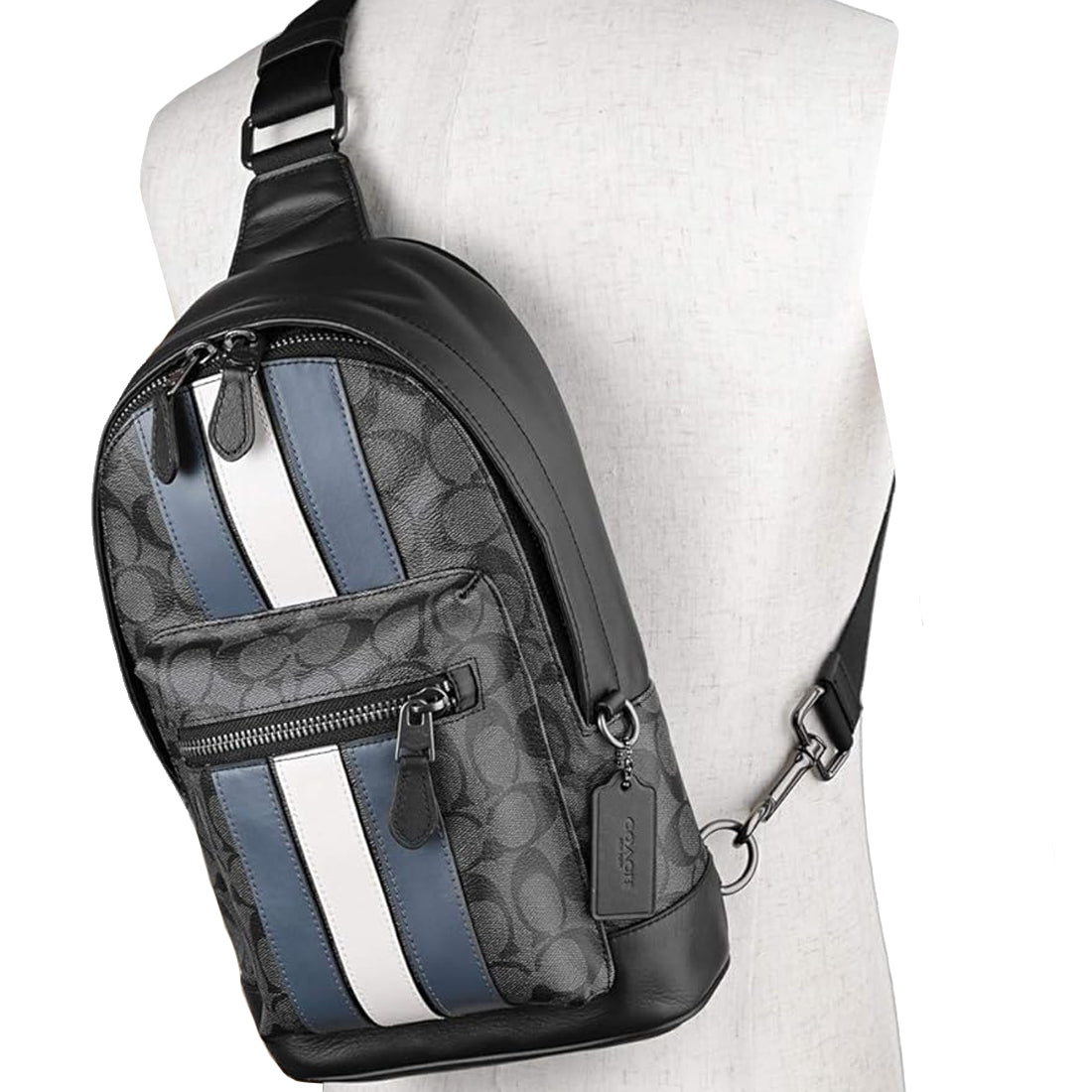 Buy Coach West Pack Bag In Signature Canvas With Varsity Stripe in ...