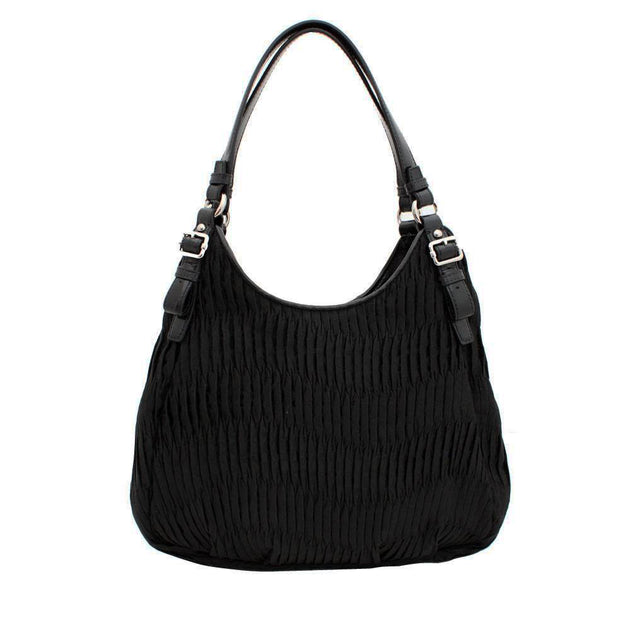 Coach Madison Gathered Signature Maggie Bag- Black – PinkOrchard.com