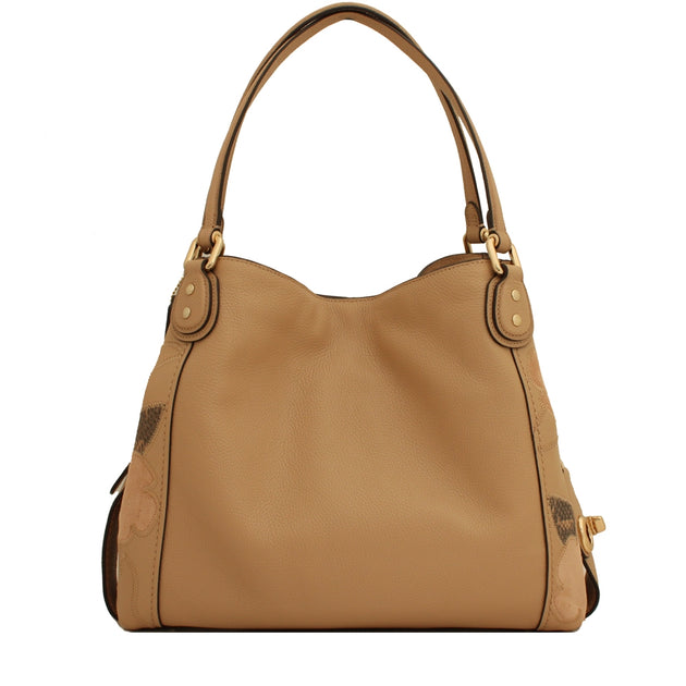 Coach 24966 Edie Shoulder Bag 31 with Patchwork Tea Rose And Snakeskin ...