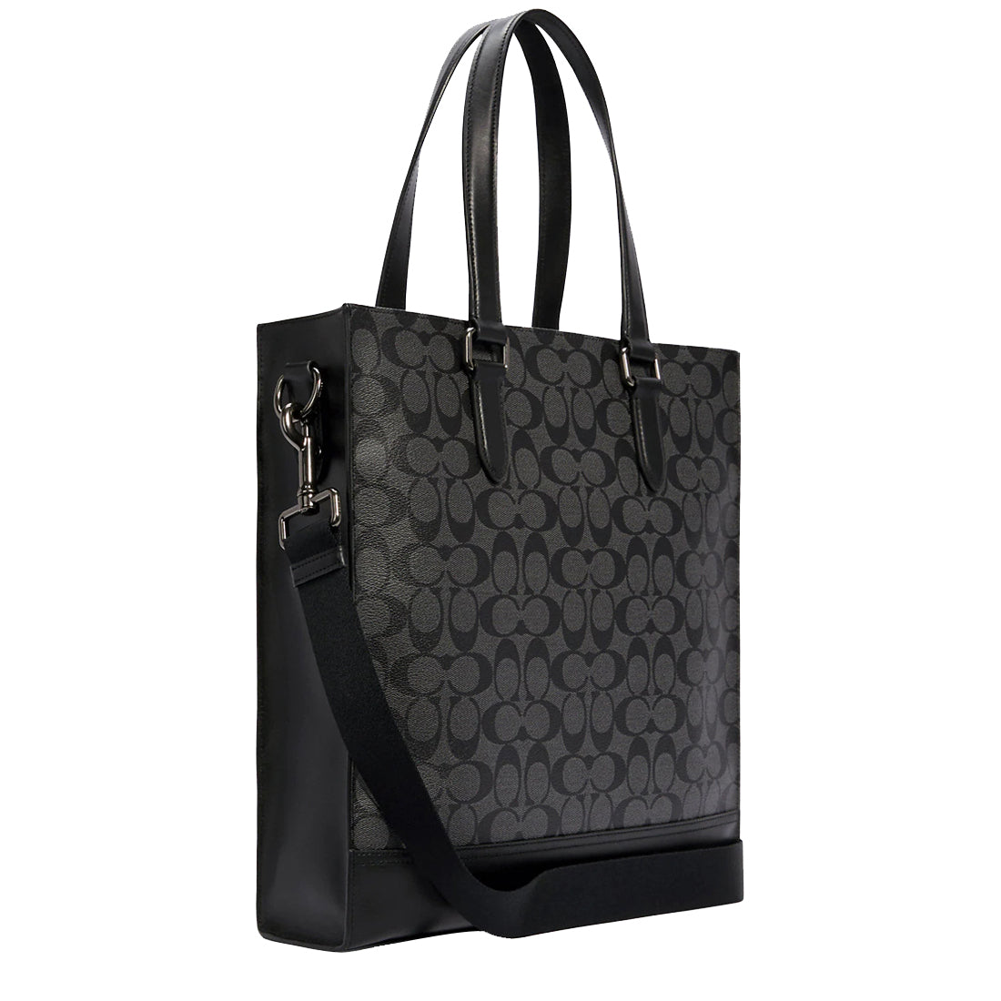 Buy Coach Graham Structured Tote Bag in Signature Canvas in Charcoal ...