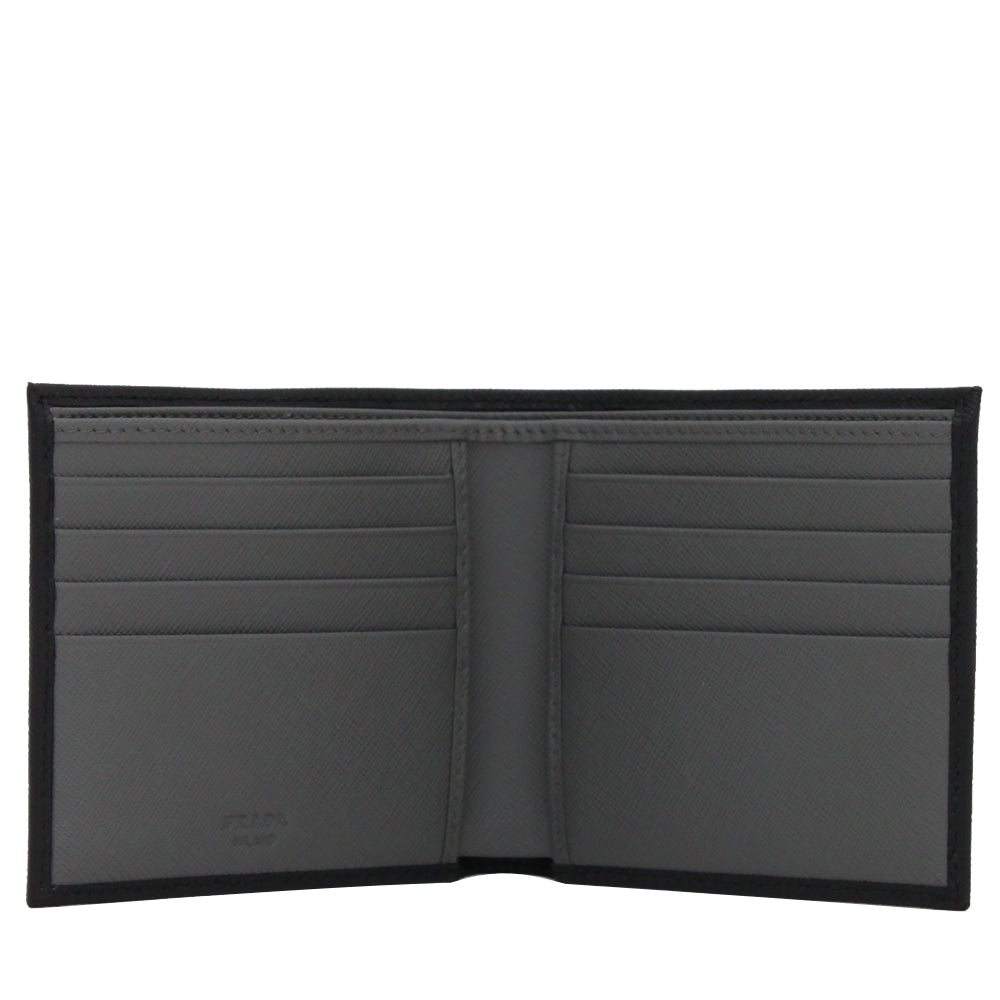 Prada 2MO513 2M0513 Men Saffiano Leather Bi-colour Bifold Wallet ...