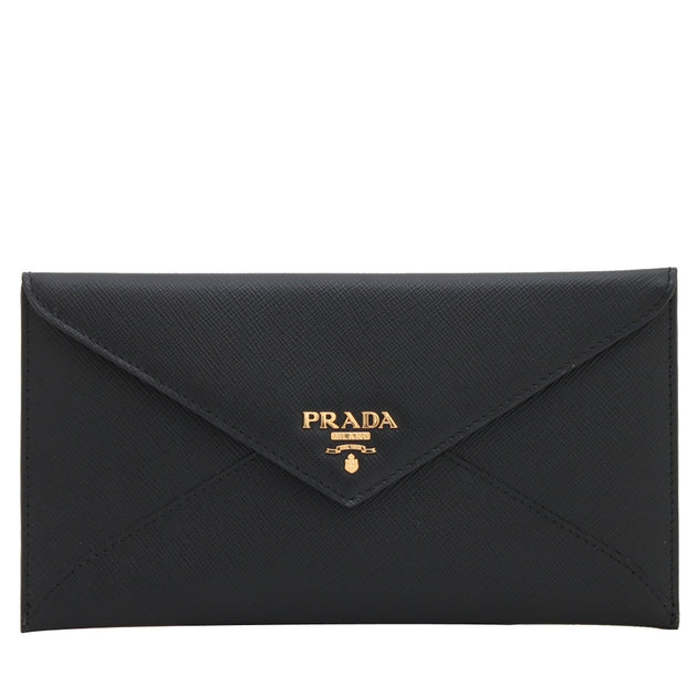 Prada 1MF175 Saffiano Leather Envelope Wallet with Flap – PinkOrchard.com