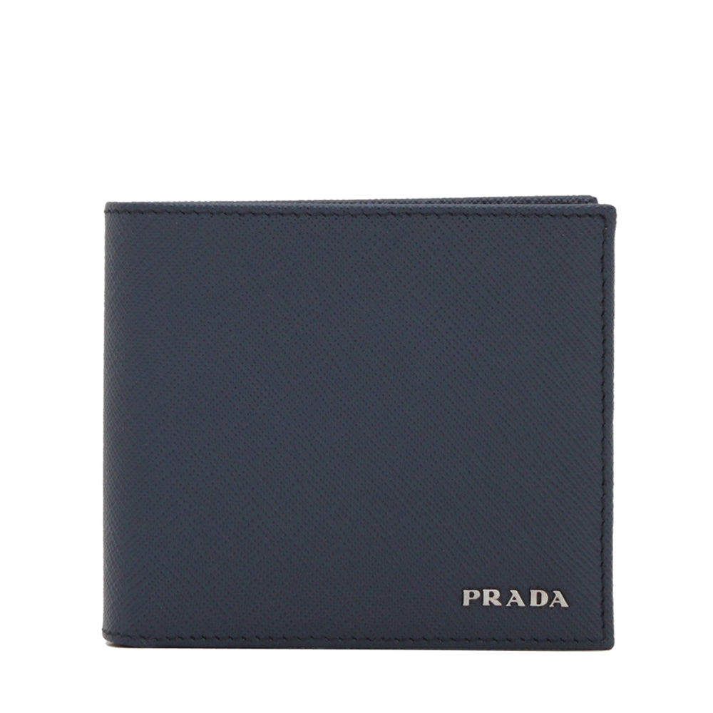 Prada 2MO513 2M0513 Men's Saffiano Leather Bi-Colour Bifold Wallet with ...