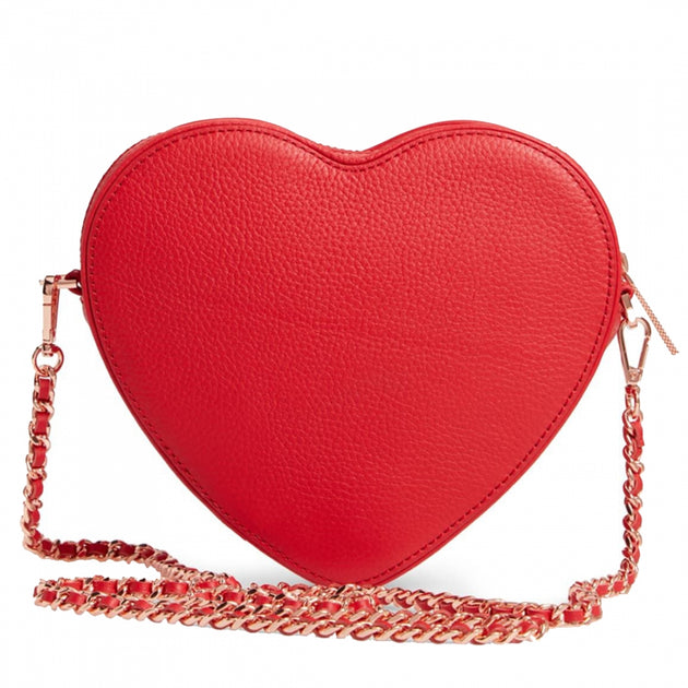 Ted Baker Heart Shaped Leather Cross Body Bag- Red – PinkOrchard.com