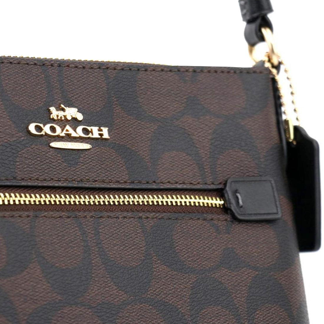 Buy Coach Mini Rowan File Bag In Signature Canvas in Brown/ Black CF340 ...
