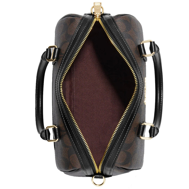 Buy Coach Rowan Satchel Bag In Signature Canvas in Brown/ Black CH280 ...
