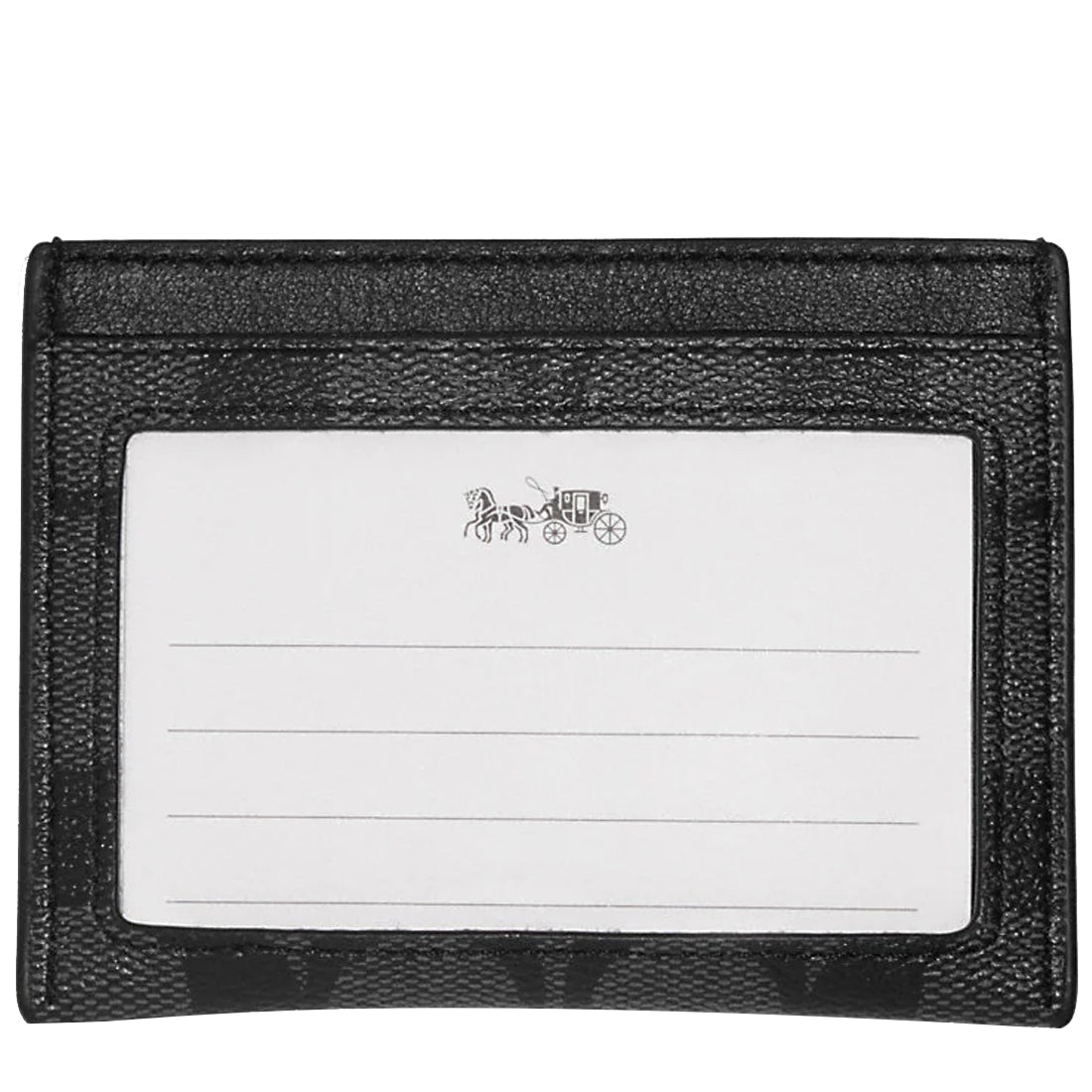 Buy Coach Slim Id Card Case In Signature Canvas in Charcoal/ Black ...