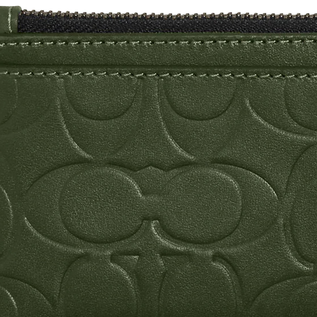 Coach Zip Card Case In Signature Leather in Dark Shamrock C9993 ...